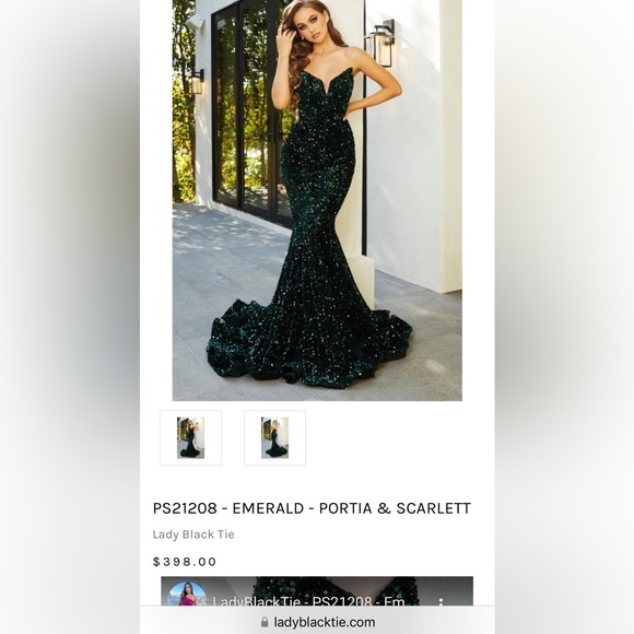 Lady Black Tie | Dresses | Lady Black Tie Emerald Portia Scarlett Prom Dress | Poshmark